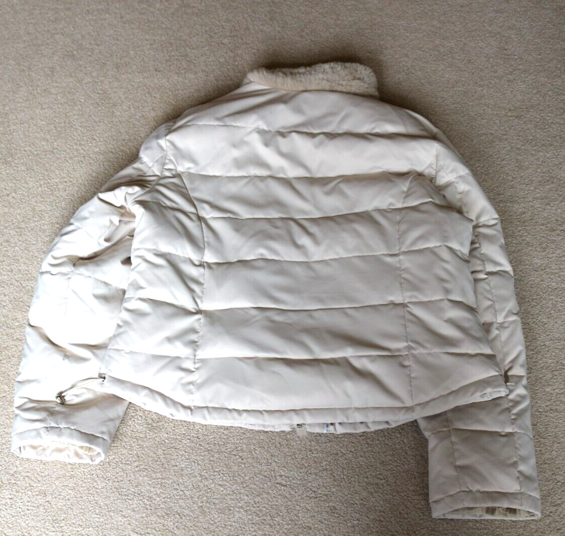 Calvin Klein Cream Down feather Jacket XL - Fake fur … - Gem