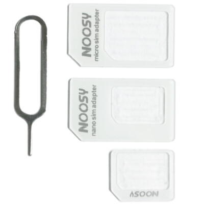 4in1 Sim Card Adapter (Micro/Mini/Nano/Standard Sizes) For All Mobile ...