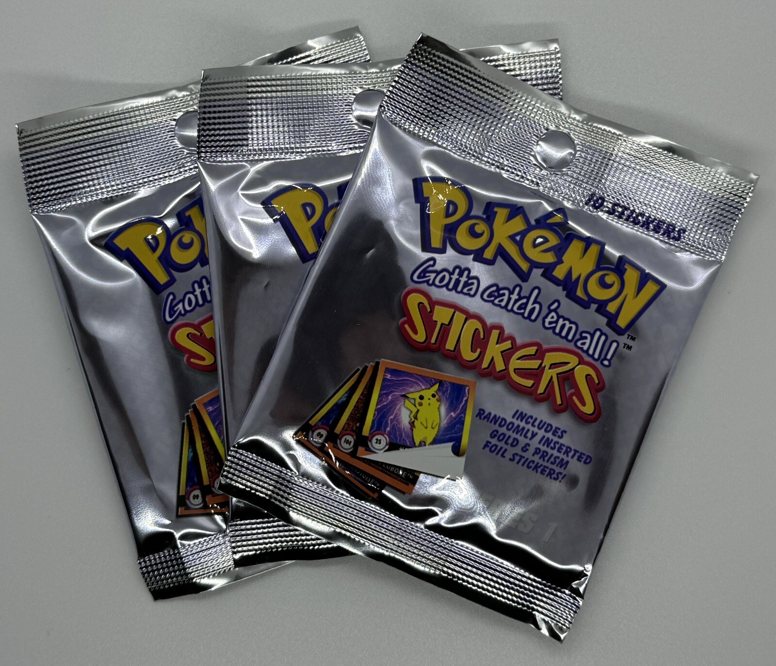 1999 Pokemon Artbox Stickers Series 1 Factory Sealed Booster Packs 1, 3 ...