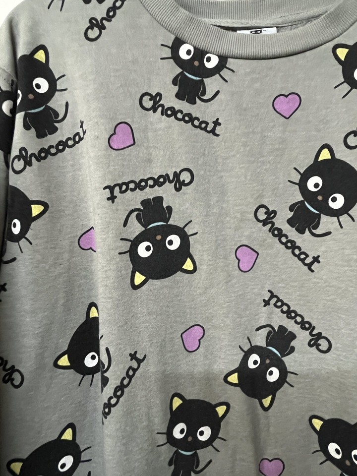Chococat Hello Kitty & Friends Sanrio Sweatshirt Womens Small Gray ...