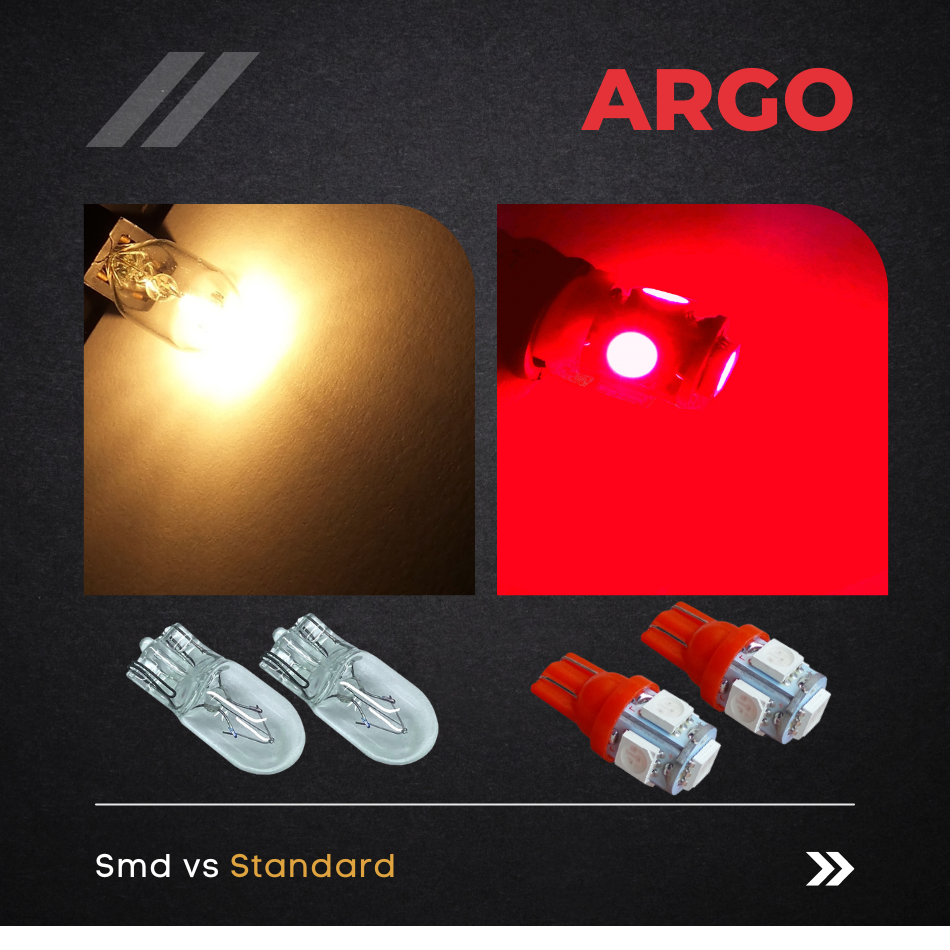 24v 501 Led Red Side Light 507 W5W 5 Smd T10 Hella Spot Capless Bulbs ...