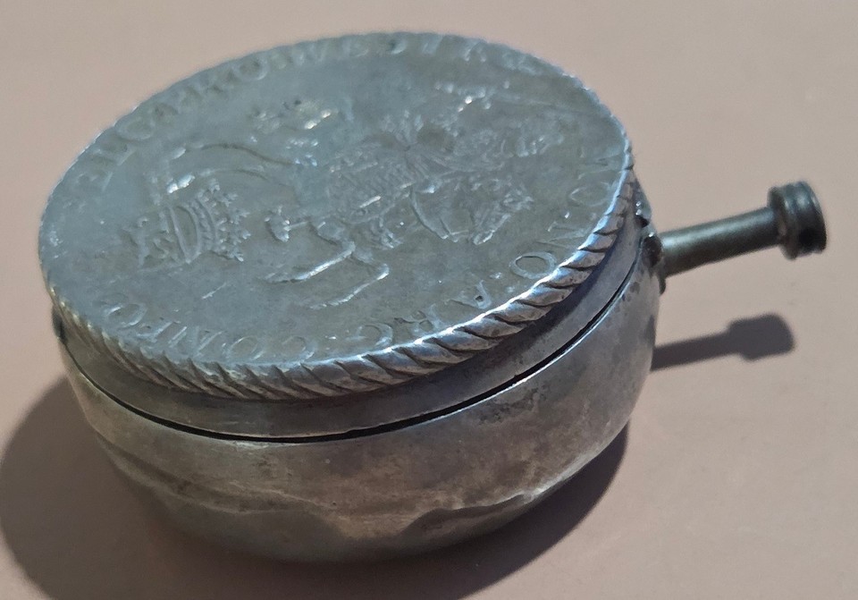 Antique Silver 1768 Thaler? coin hallmarked dish box - Unique WoW! | eBay