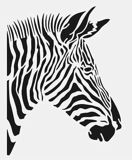 8"x10" Clear Plastic Stencil - Zebra (SA285) | eBay