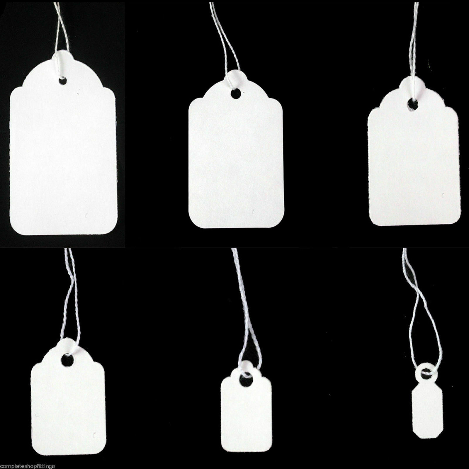 NEW WHITE STRUNG PRICE LABELS TIE ON TAGS Ideal for Jewellery,Gifts ...