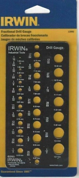 IRWIN 12092 Drill Bit Gauge for sale online | eBay