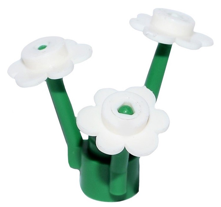 ☀️ 100x New Lego Flowers Red and White plants stems spruces mix bulk ...