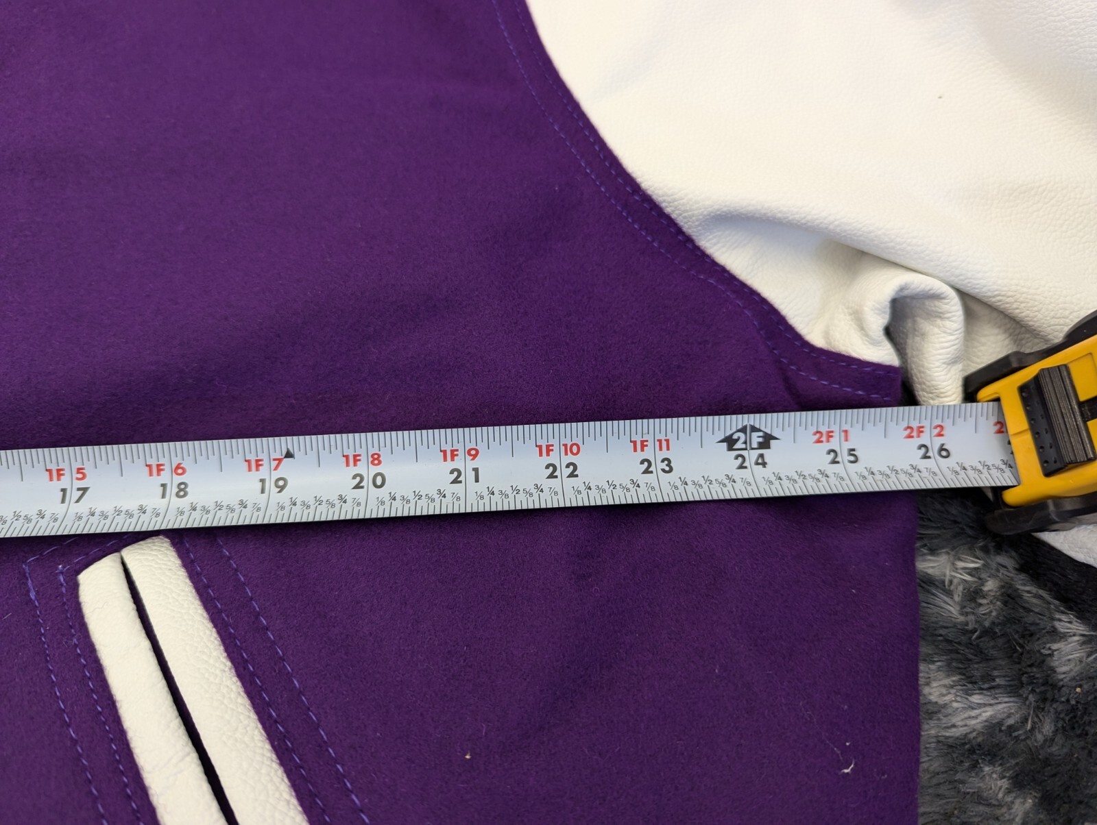 Varsity Base Premium Classic Snap Button Letterman Jacket, Purple/White ...