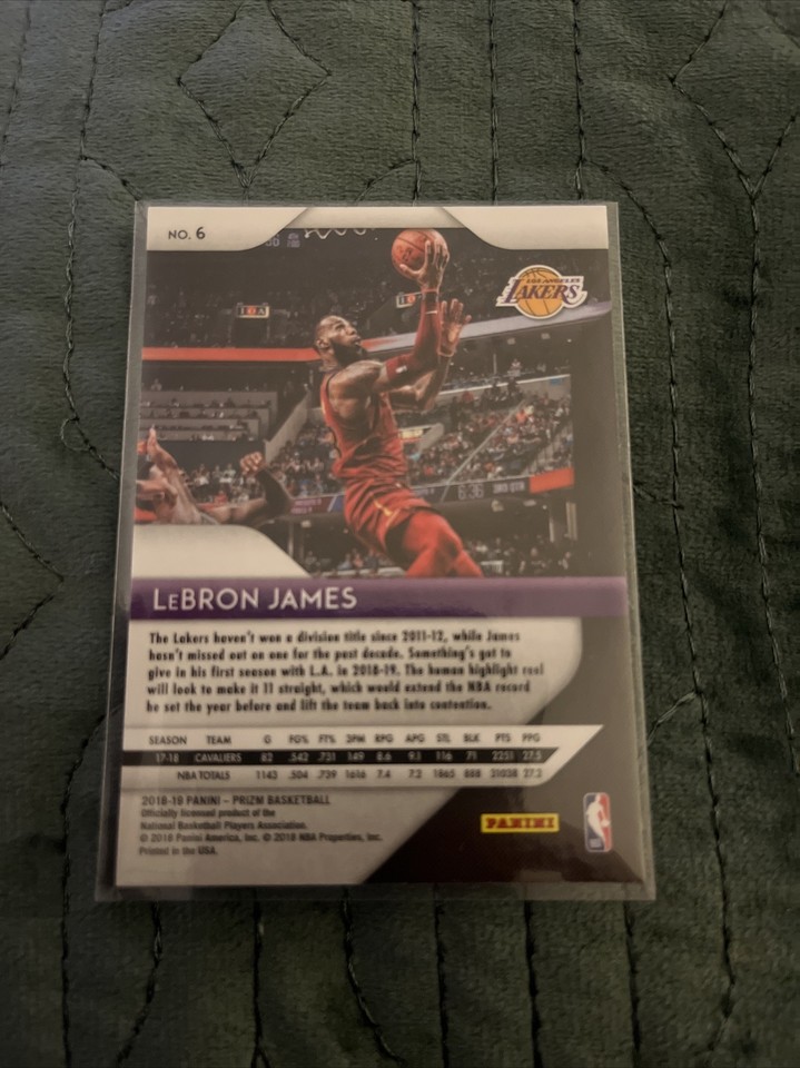 18-19 Prizm Lebron James Base #6 Lakers A3 | eBay