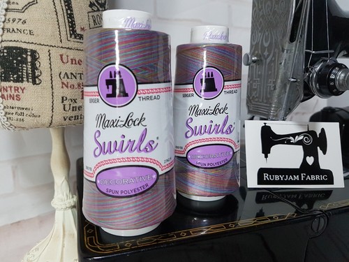 TIE DYE PUNCH Maxilock Swirls Decorative Overlocker Thread, variegated ...