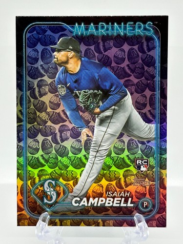 2024 Topps Series 1 Isaiah Campbell Easter Egg Holiday Foil Seattle ...