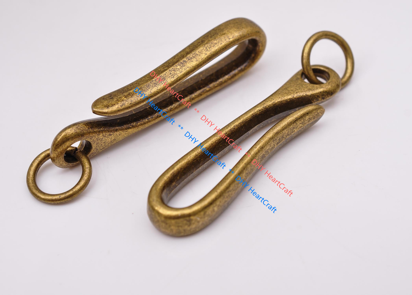 5pc Heavy Quality KeyChain Pocket Key Chain Clip Fish U Hook Antique ...