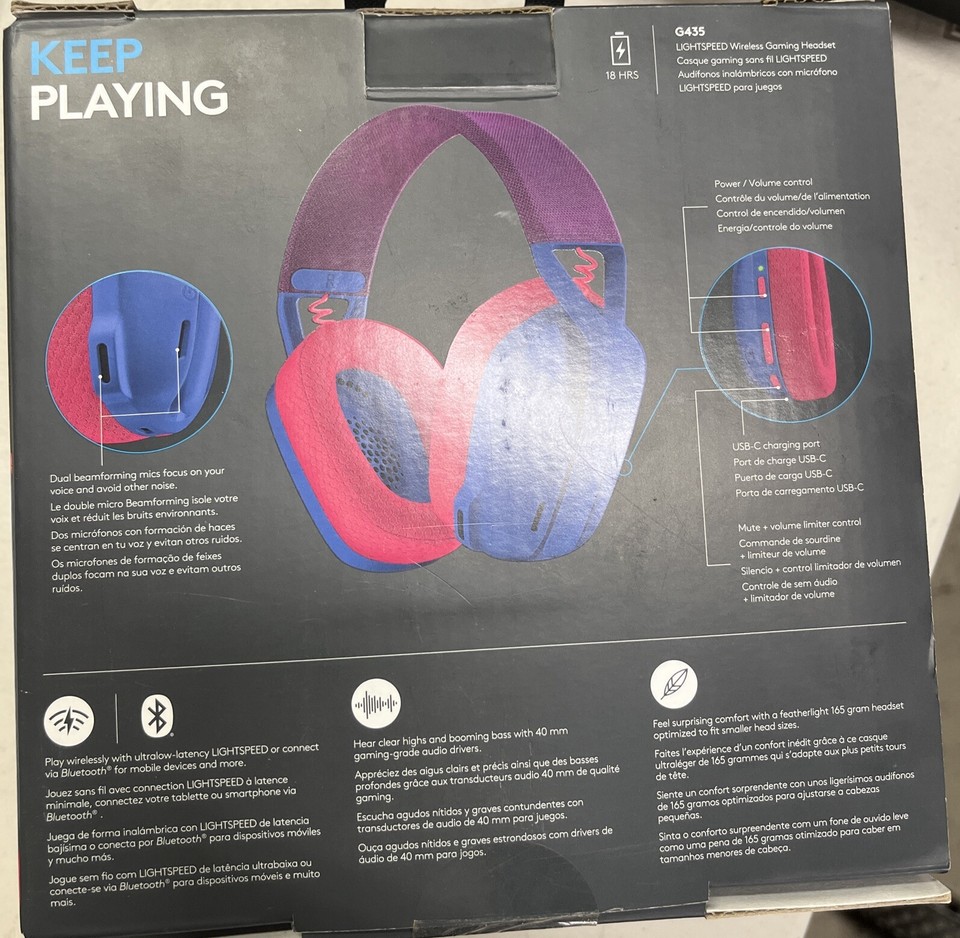 Logitech - G435 Wireless Gaming Headset for PC... 536MR | eBay