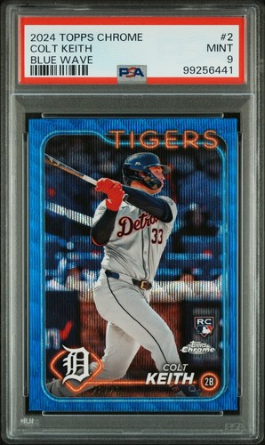 2024 TOPPS CHROME BLUE WAVE #2 COLT KEITH 28/75 PSA 9 | eBay
