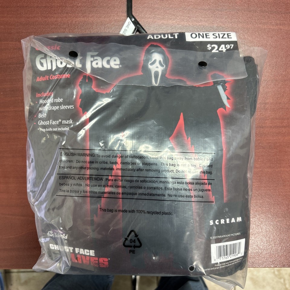 Ghost Face Classic Scream Halloween Costume Adult | eBay