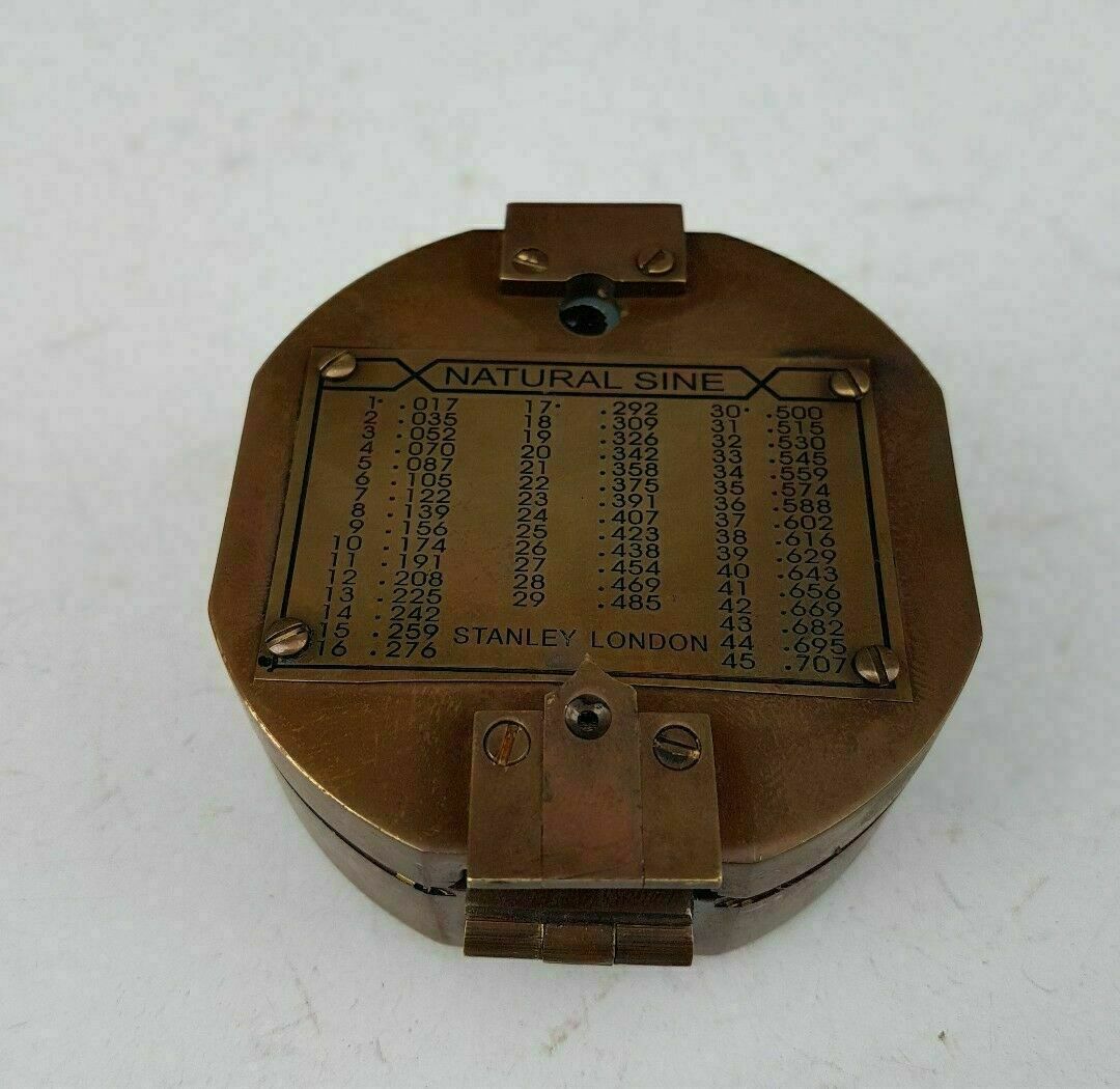 Stanley London Compass Nautical Brass Brunton Compass With Wooden box ...