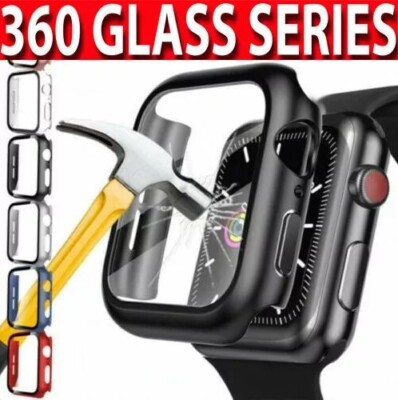 For Apple Watch Case iWatch Series 5/6/7/8/9/10 Screen Protector Cover ...