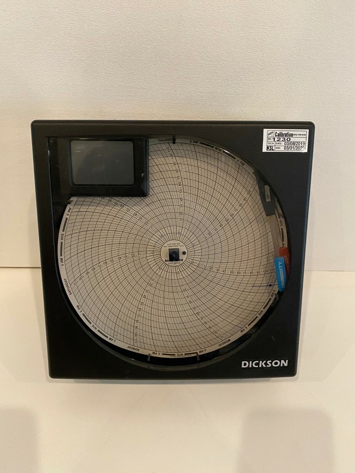 Dickson TH8P2 High Resolution Temperature and Humidity Chart Recorder w ...