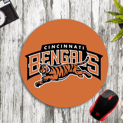 CINCINNATI BENGALS CUSTOM 8" ROUND NEOPRENE MOUSEPAD DESK MAT SCHOOL ...