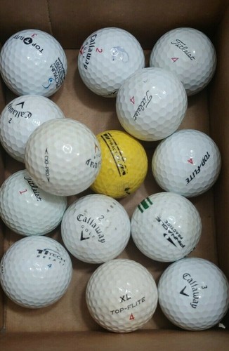 14 Assorted Golf Balls Callaway Titleist Top-Flite TiTech Pinnacle ...