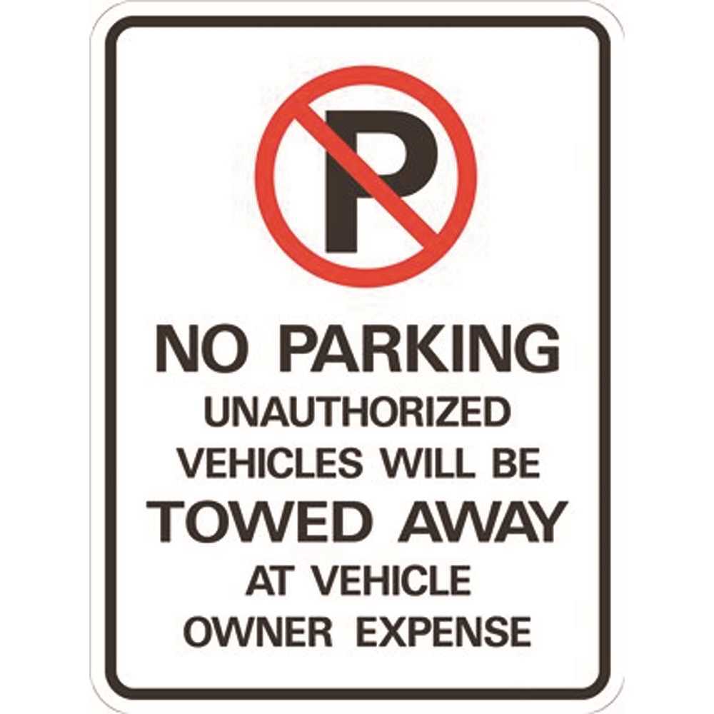 18 in. x 24 in. No Parking Heavy-Duty Sign BLACK / RED /WHITE | eBay