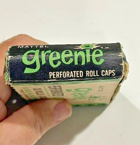 616 - 1958 Mattel Toymakers Greenie 1500 Perforated Roll Cap Box - 1 ...