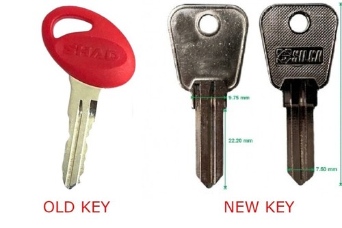 SHAD TOP BOX LOCK SPARE KEY REPLACEMENT 201722R SH40 SH45 SH46 SH49 ...