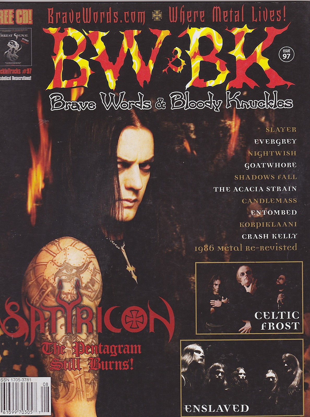 #97 BW & BK vintage import music magazine - SATYRICON - SLAYER ...