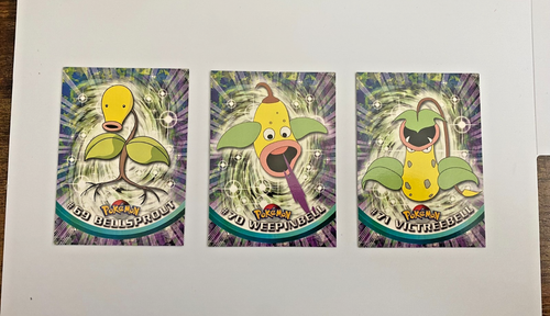 Lot of 3 Vintage Topps Pokémon Cards Bellsprout Weepinbell Victreebel ...