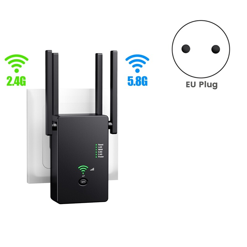 AC1200M WLAN-Router-VerstäRker 5G 2,4G --Repeater 110-220V Langlebige ...