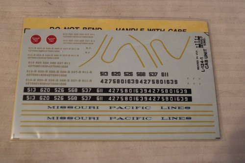 HO Scale Miller Decal, Missouri Pacific Diesel Cab Locomotive Decals #L ...