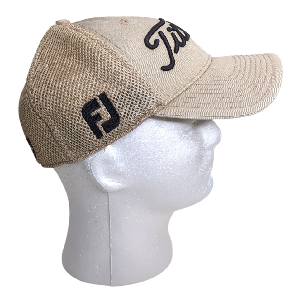 Lot 2 Golf Titleist Performance Tour Hats Cap Pro V1 FJ Logo Navy Tan ...