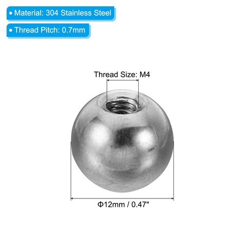 M4x12mm Ball Nuts Knob, 10 Pcs Thread Blind Hole Screw Cap Cover ...