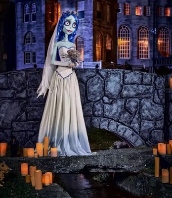 Animated Corpse Bride 5.8 Ft Emily Animatronic Halloween Musical Prop ...