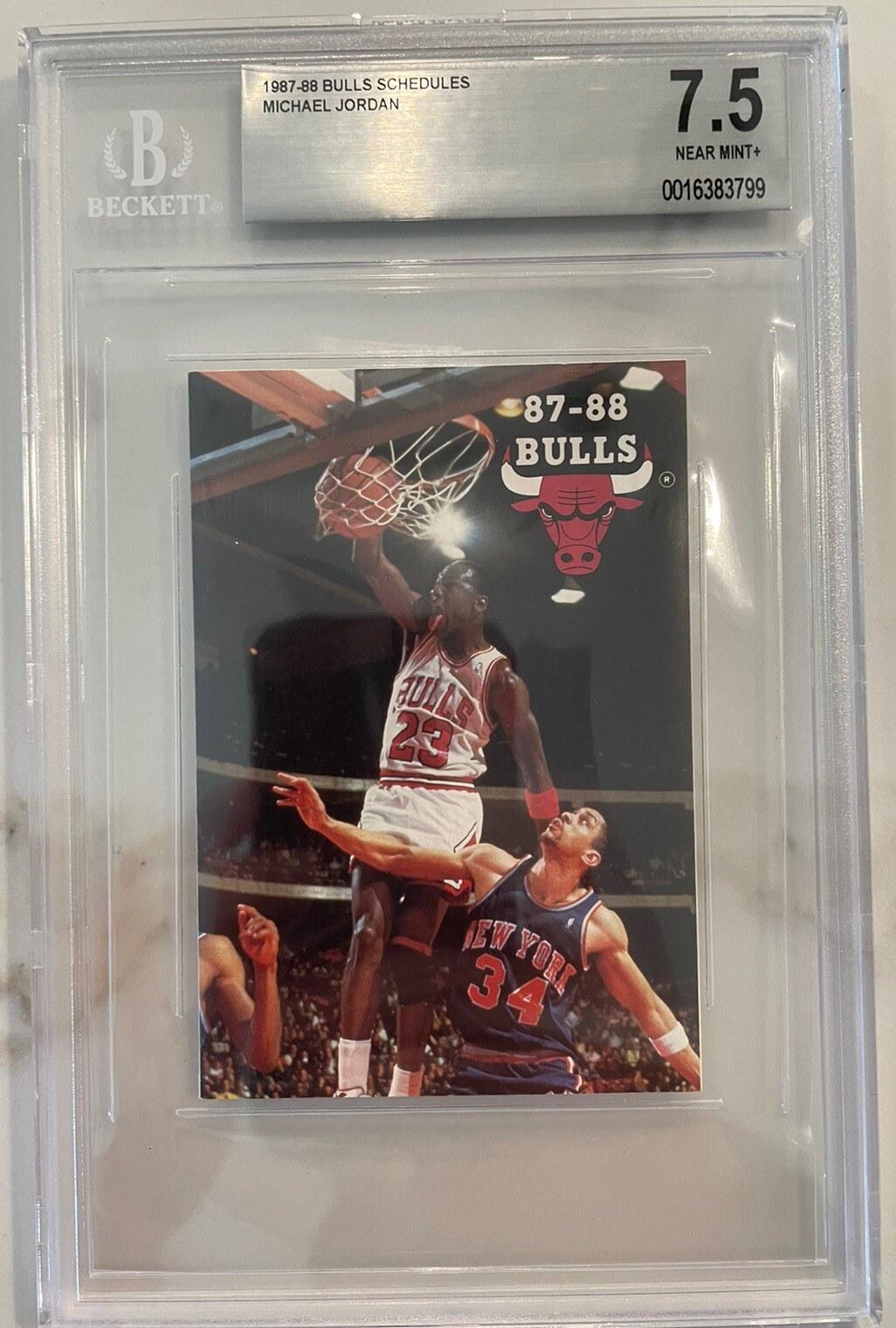 1987-88 Michael Jordan BGS 7.5 Near Mint+ 1 Year Post 1986 Fleer Rookie ...