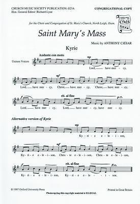 Church Music Society Publications: St Mary's Mass by Anthony Caesar ...