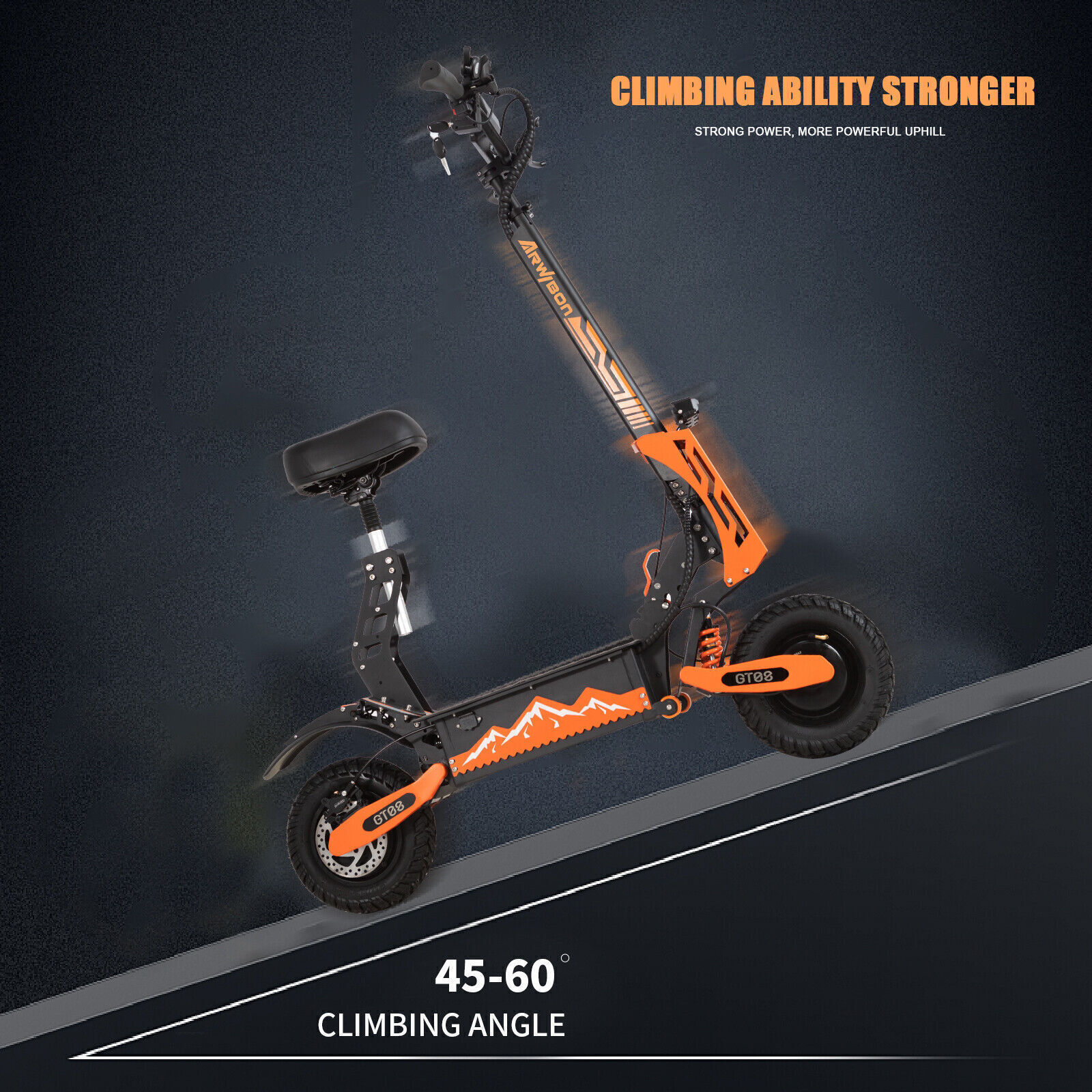 5600W 60V 27AH Foldable Electric Scooter Adult Dual Motor 11in Off-Road ...