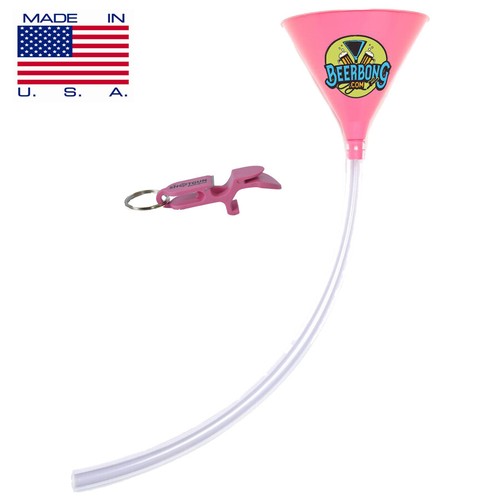 Large Beer Bong Funnel (3’ Long) | Shotgun Key Chain | Pink Funnel Made ...