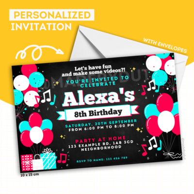 Invitaciones De Cumpleaños Con Temática Musical Invitación Musical,