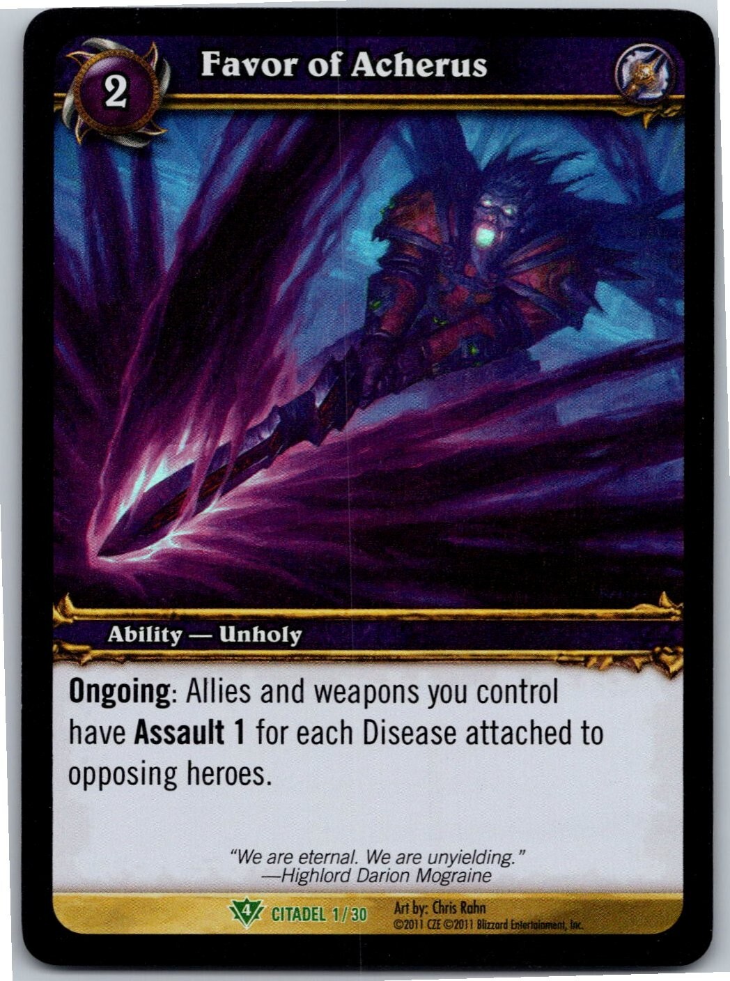 World of Warcraft Card Game Favor of Acherus Citadel 1/30 CCG TCG WOW ...