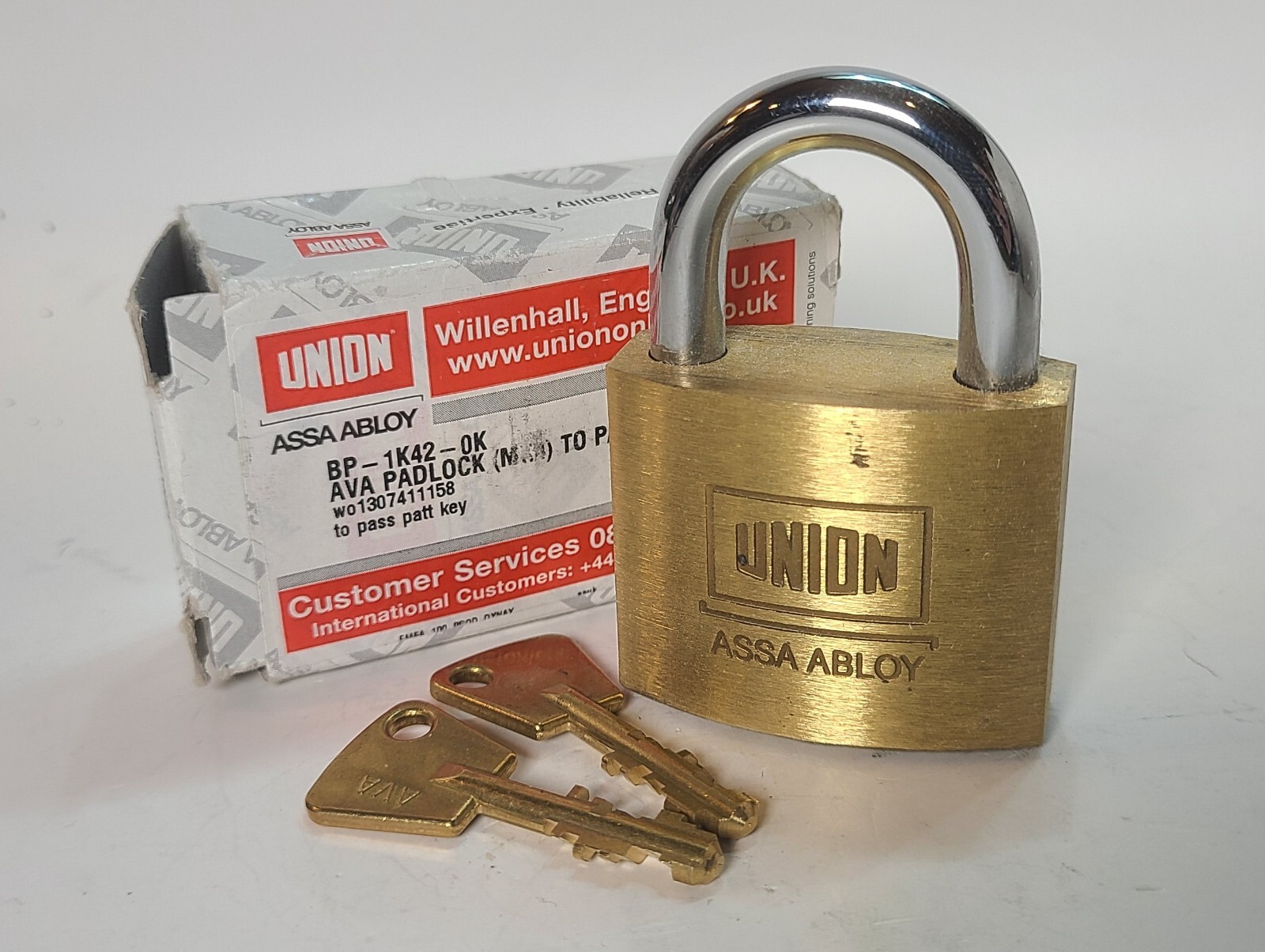 Assa Abloy Union Ava Padlock 1K42 KD 51MM Lock with 2 keys - NOS Chubb ...