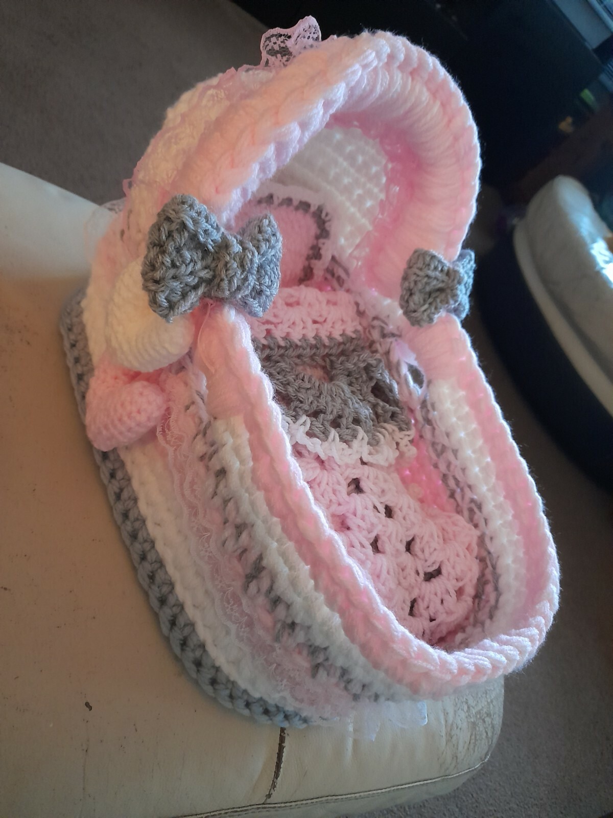 Micro Preemie Prem Reborn Baby Doll Ooak Moses Basket with Pillow and ...