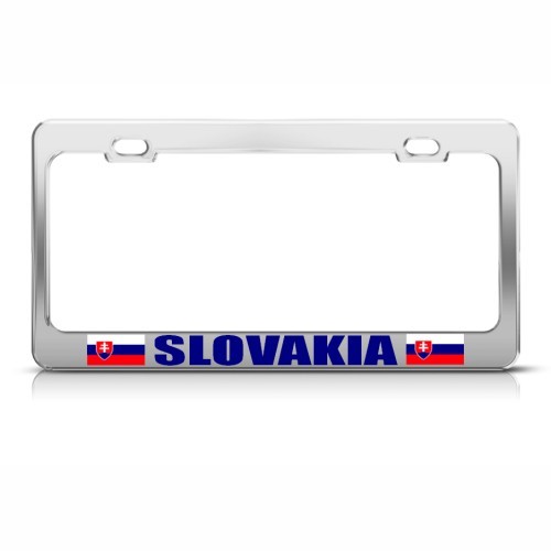 SLOVAKIA FLAG SLOVAKIAN Metal License Plate Frame Tag Holder | eBay