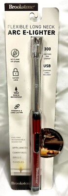 Brookstone ARC E-Lighter Flexible Long Neck Rechargeable USB • RED ...