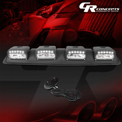 CLEAR UNIVERSAL FRONT OFF ROAD 24PCS LED SQUARE ROOF MOUNT CAB FOG ...