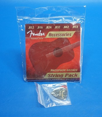 new Fender guitar string pack phosphor bronze .012 .016 .024 .032 .042 ...