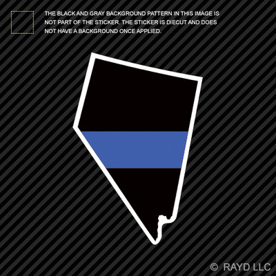 Nevada State Shaped The Thin Blue Line Sticker Self Adhesive police NV ...