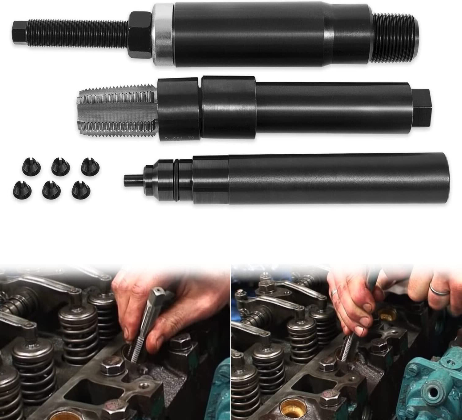 7.3L DT466E DT530E Diesel Fuel Injector Sleeve Cup Installer & ST-182 ...