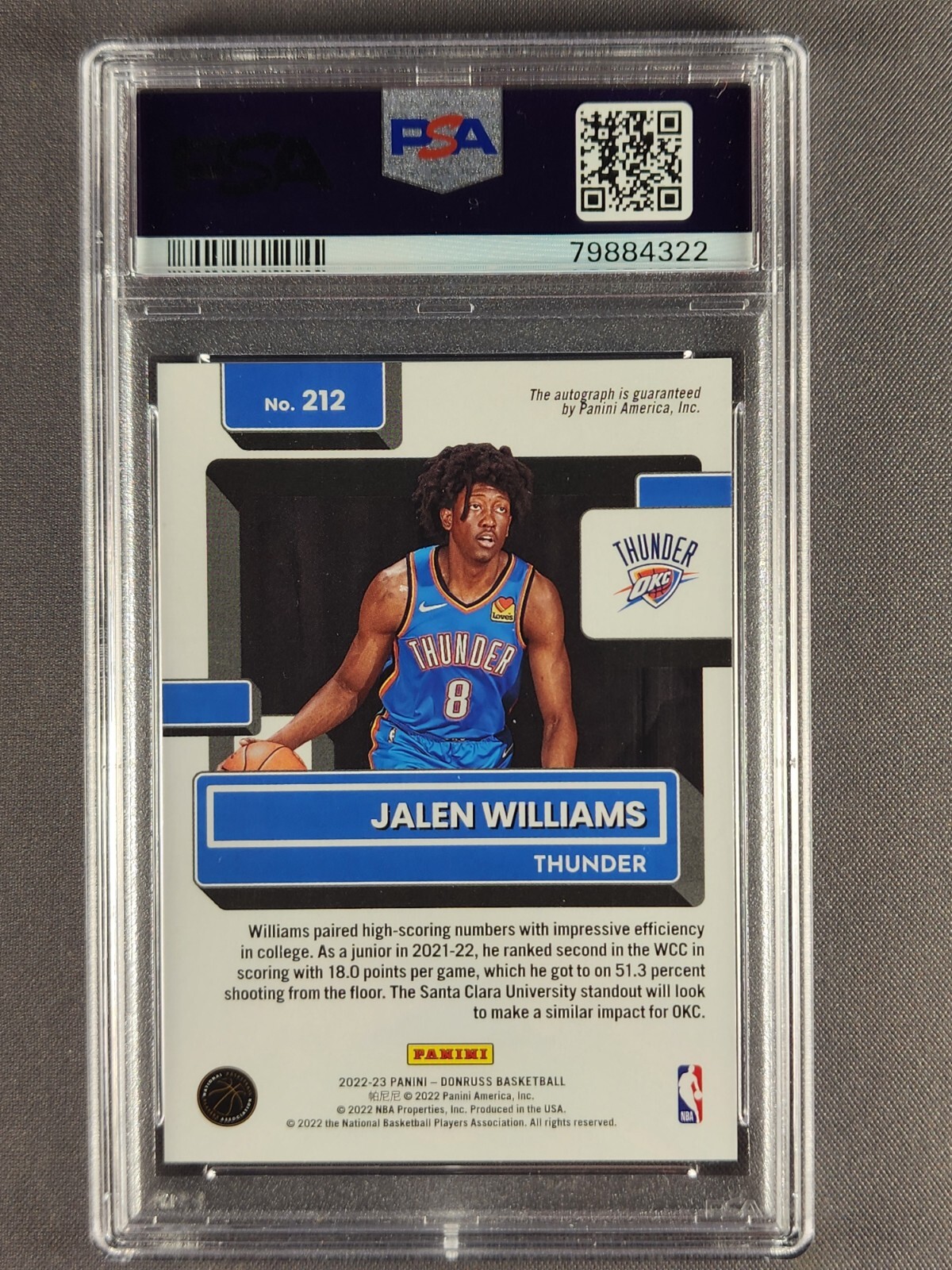 2022-23 Panini Donruss #212 Jalen Williams Rookie Card RC PSA 10 w 10 ...