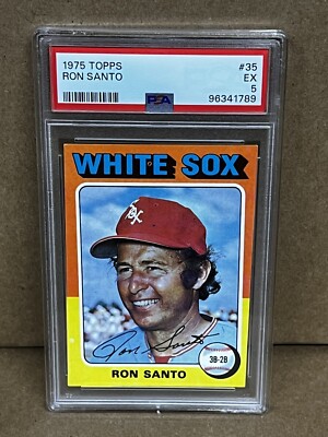 1975 Topps Ron Santo #35 PSA 5 EX Chicago White Sox Cubs HOF | eBay