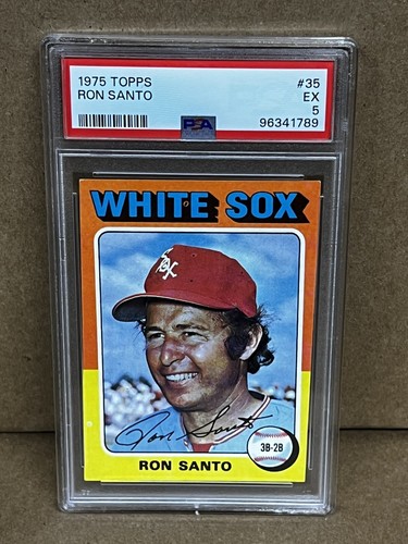 1975 Topps Ron Santo #35 PSA 5 EX Chicago White Sox Cubs HOF | eBay